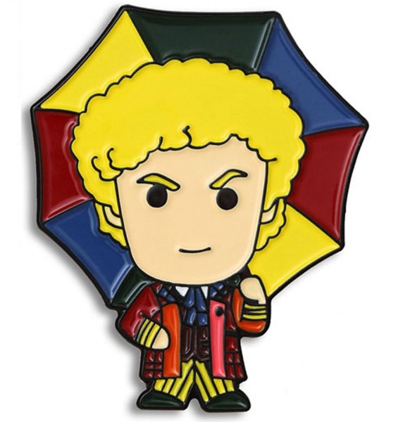 Doctor Who Seventh Doctor with Question Mark Umbrella Chibi Style Pin ...