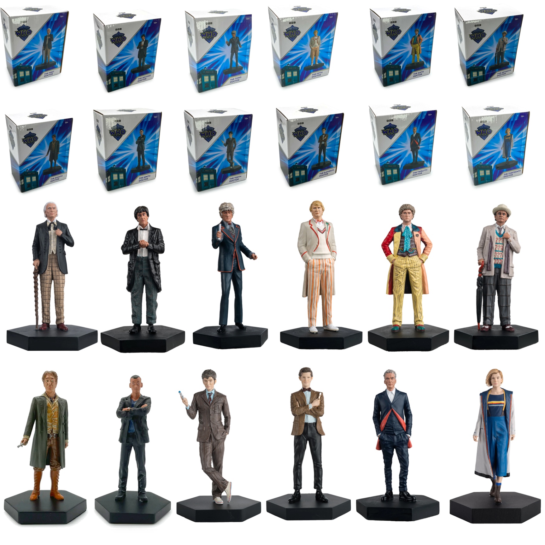 Full Set of 14 Doctor Who Reproduced Figures in New Packaging - Serving ...