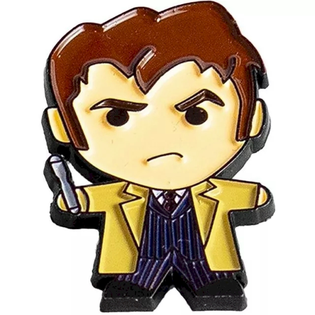 Doctor Who Tenth Doctor Chibi Style Pin Badge - Serving Who fans and ...