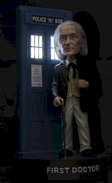 Doctor Who 1st Doctor & Tardis Bobble Head Figure With Light Up Tardis ...