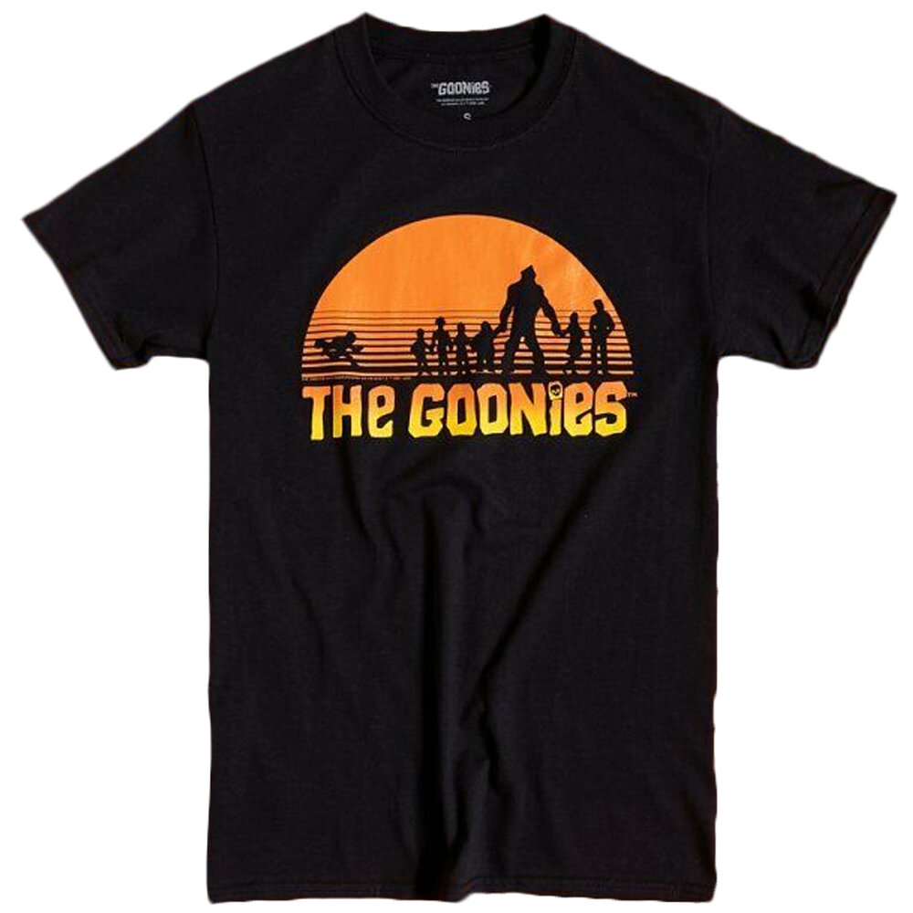The Goonies 'Sunset Lineup' Black Adult T-Shirts - Serving Who fans and ...