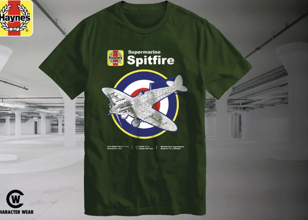 Haynes Workshop Manual 'Supermarine Spitfire' Green Adult T-Shirts ...