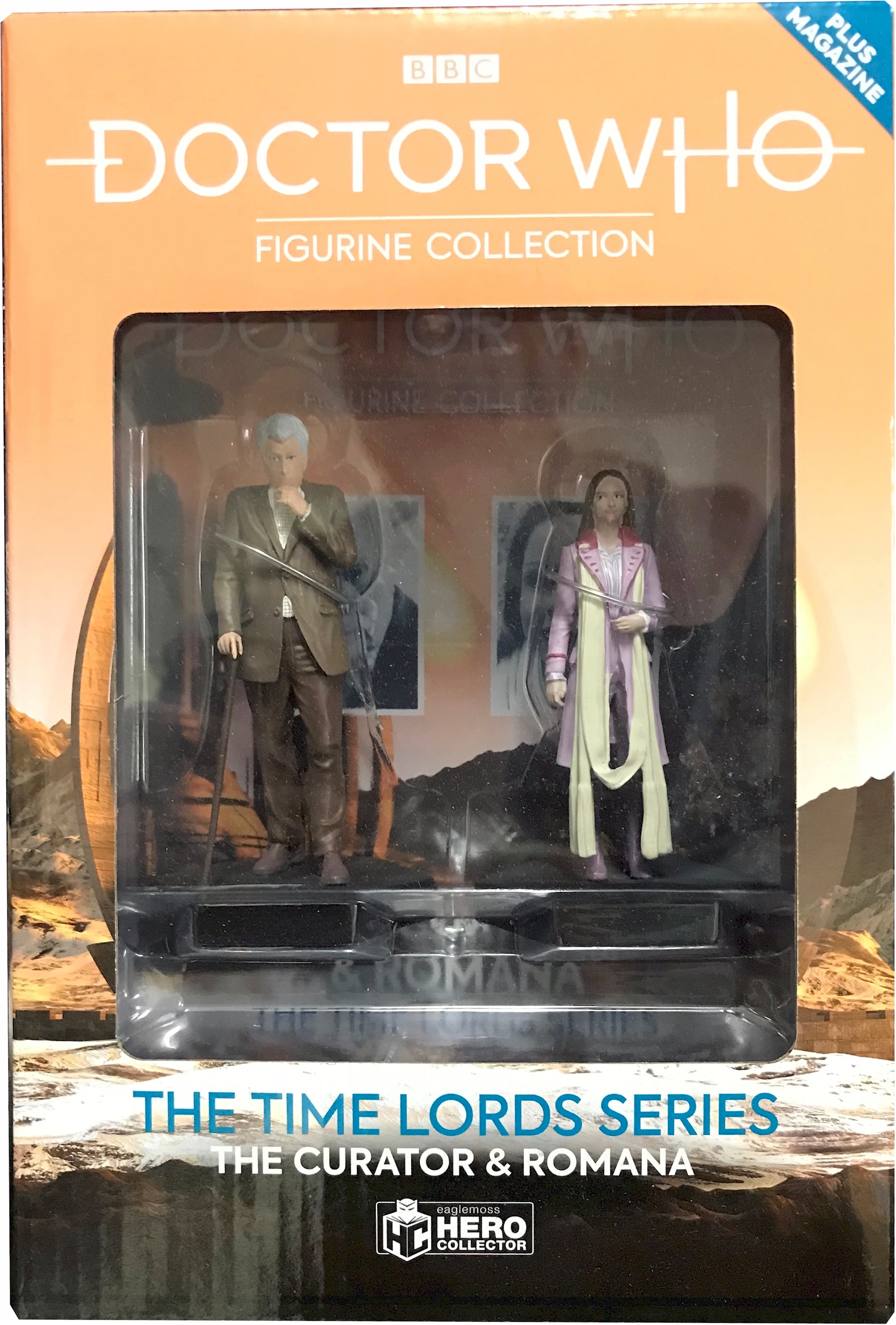 Doctor Who Figure Set The Curator & Romana Eaglemoss Time Lord Box #1 ...