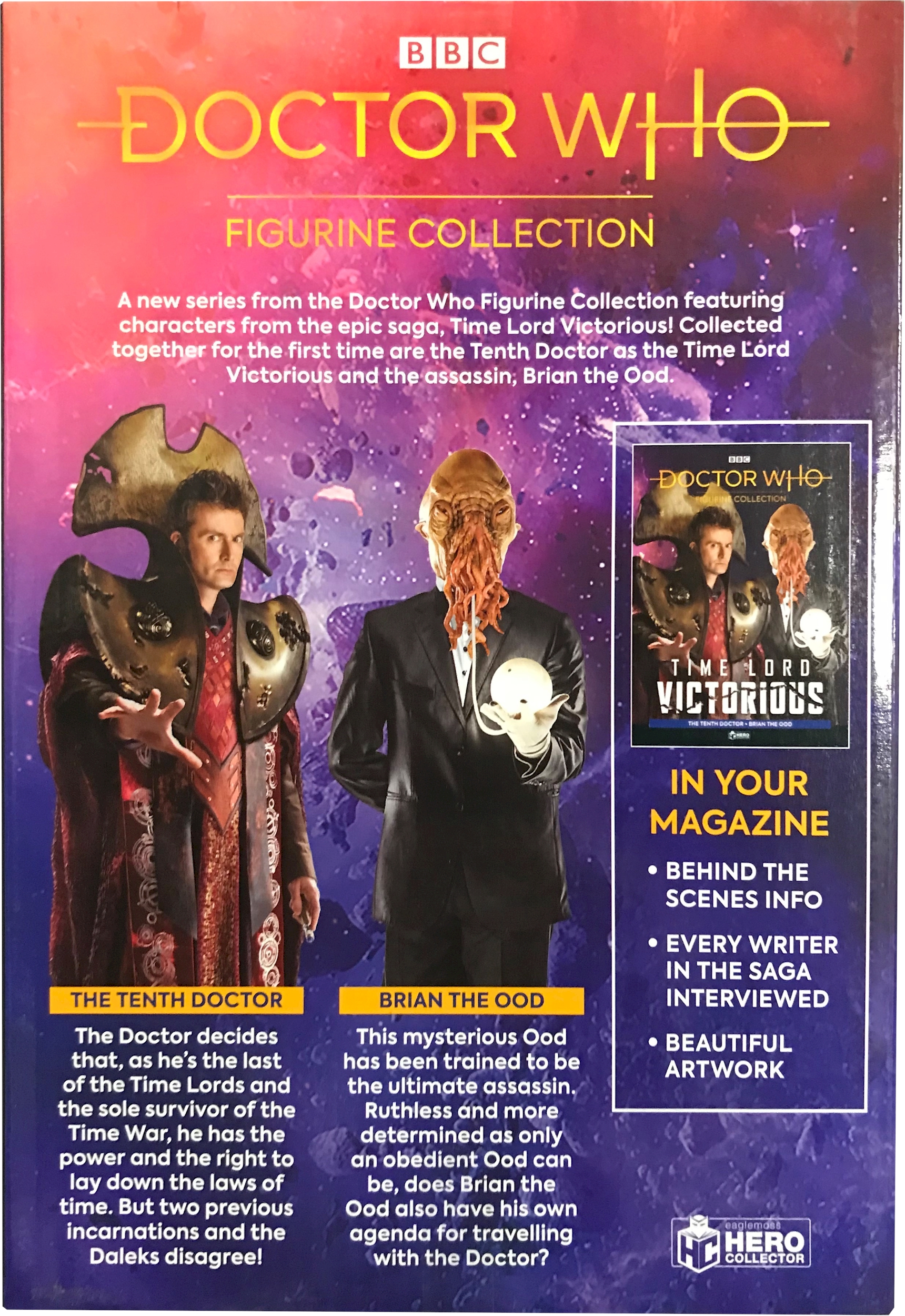 Doctor Who Figure Set The Tenth Doctor & Brian the Ood Eaglemoss Time ...