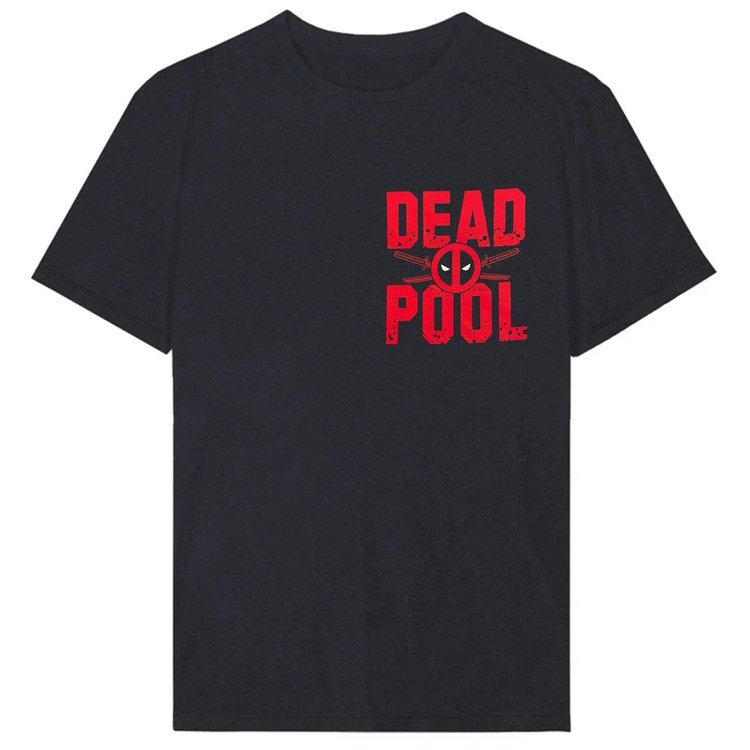 Marvel: Deadpool 'Wilson 91' Black Adult T-Shirts With Back Print ...