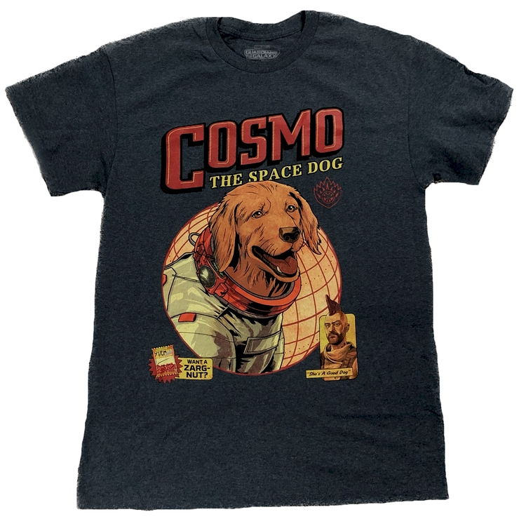 Marvel: Guardians of the Galaxy Vol.3 'Cosmo' Dark Grey Marl Adult T ...