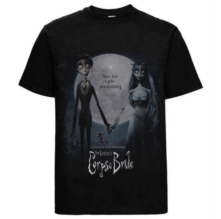 Corpse Bride 'Grave Misunderstanding' Black Adult T-Shirts - Serving ...