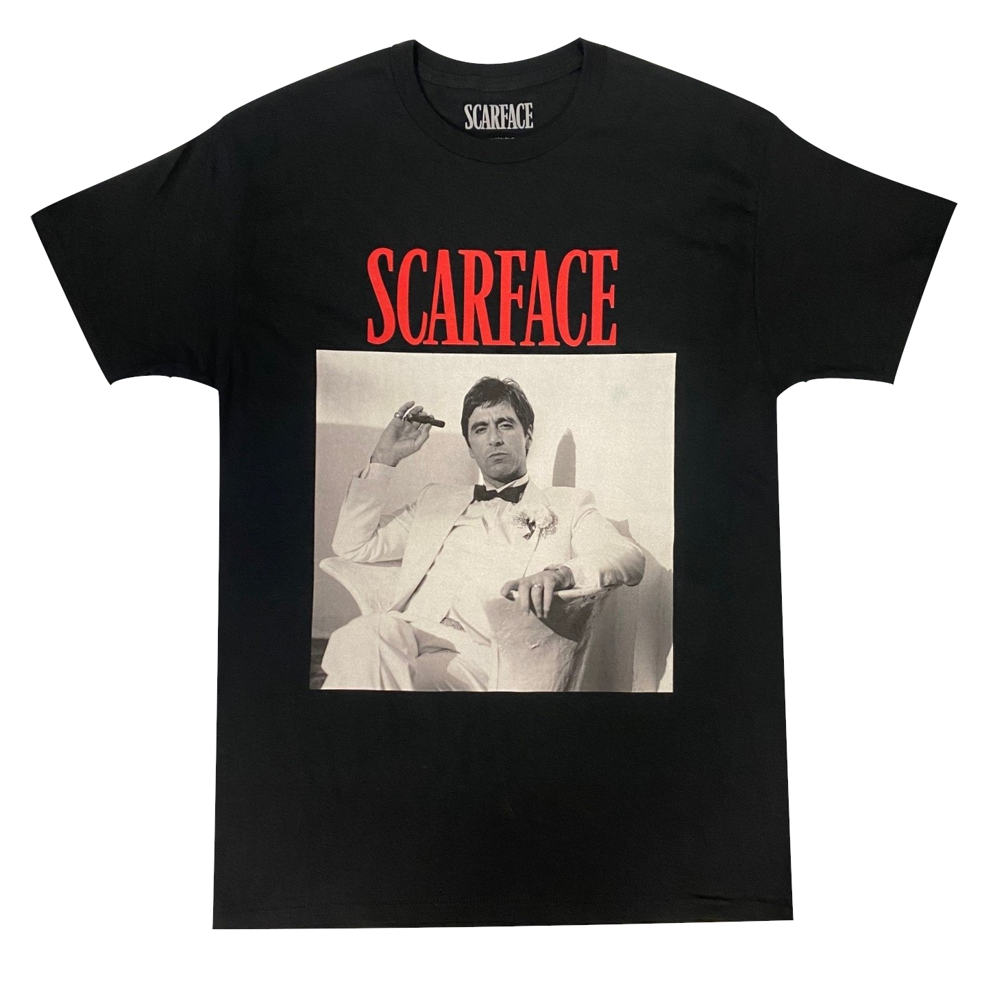 Scarface 'Tony Montana' Black Adult T-Shirts - Serving Who fans and ...