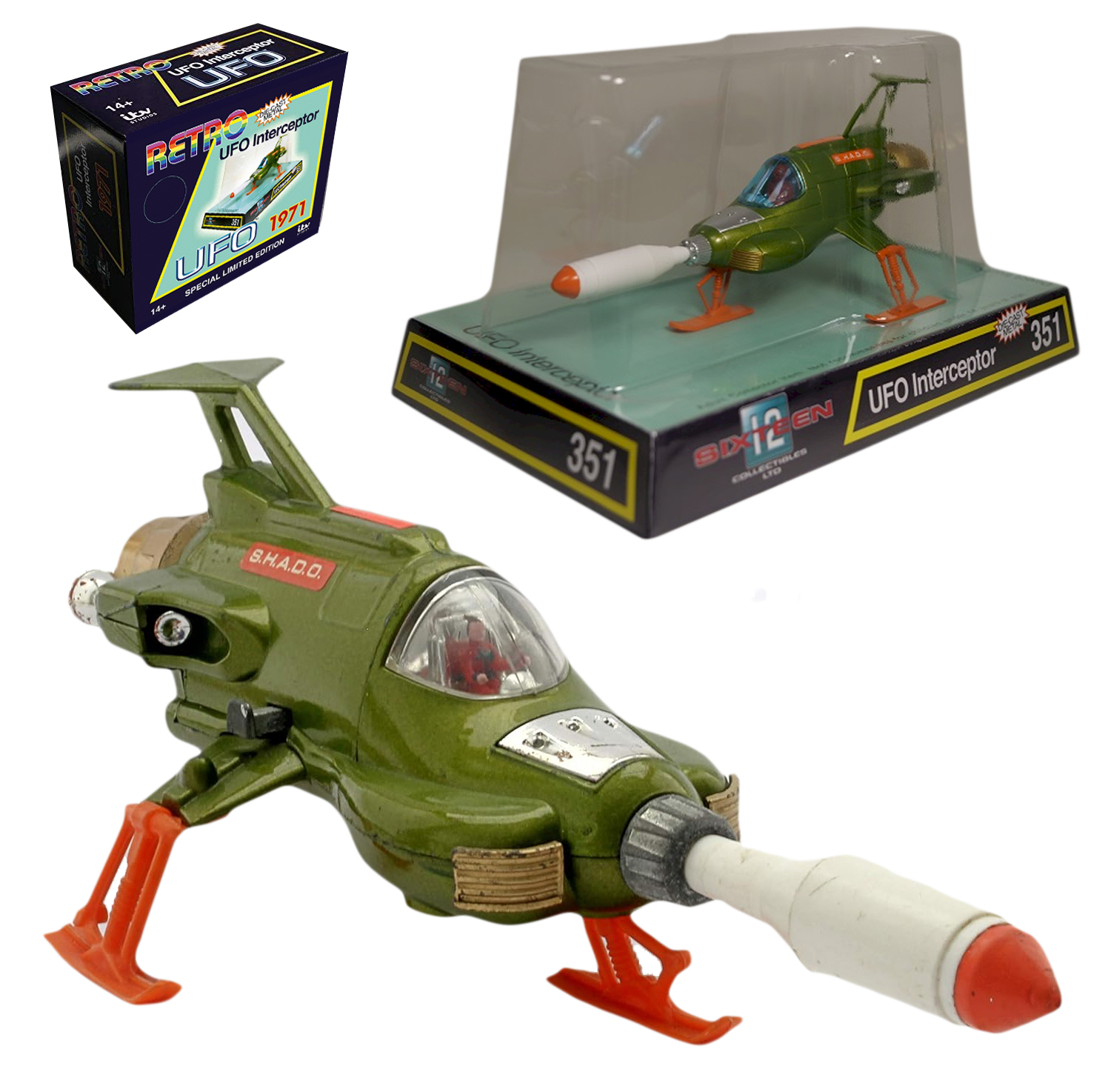 UFO Interceptor Retro Diecast Model Limited Edition SHADO Craft ...