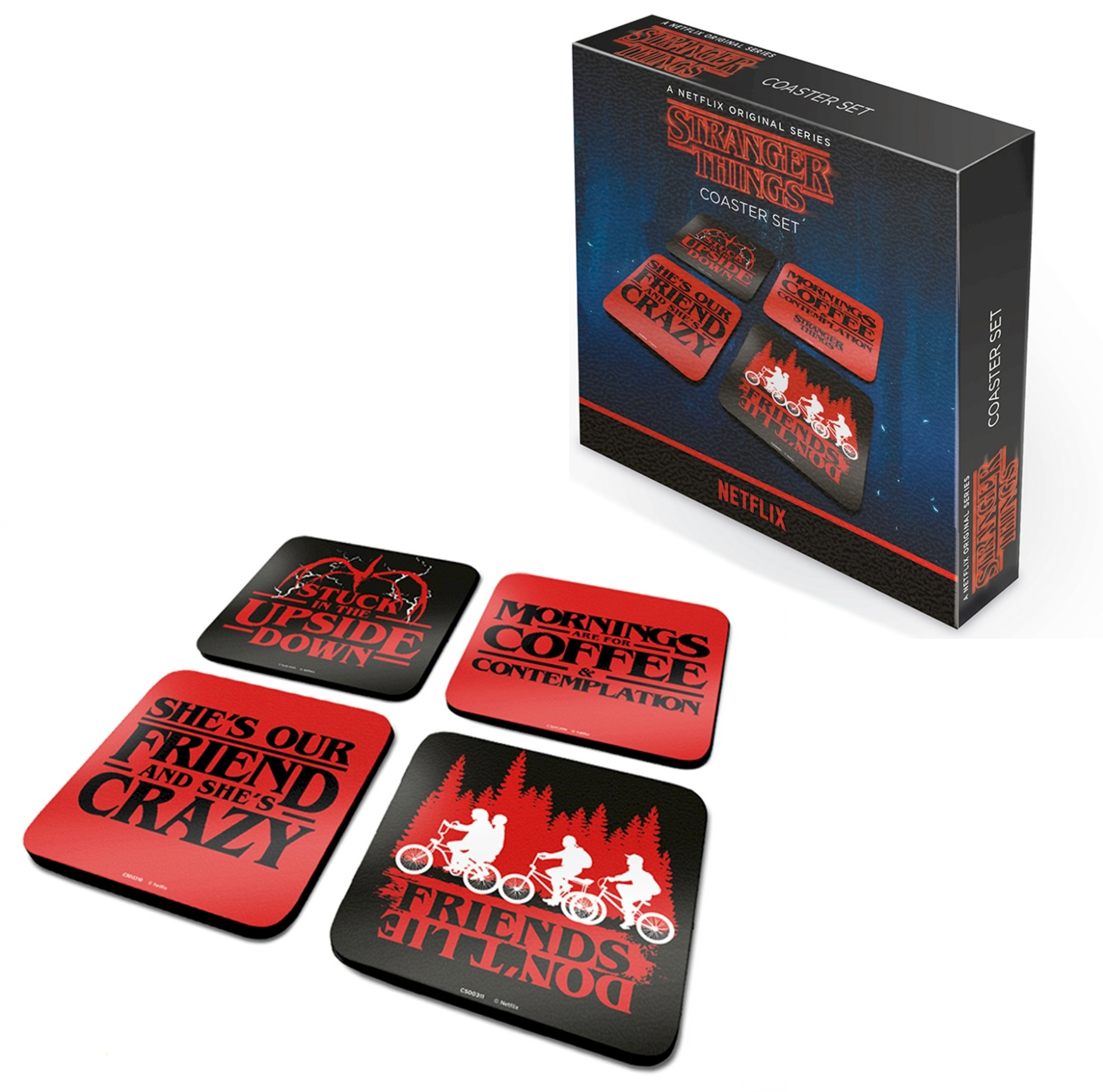 Stranger Things Drinks Coaster Set - Serving Who fans and collectors ...